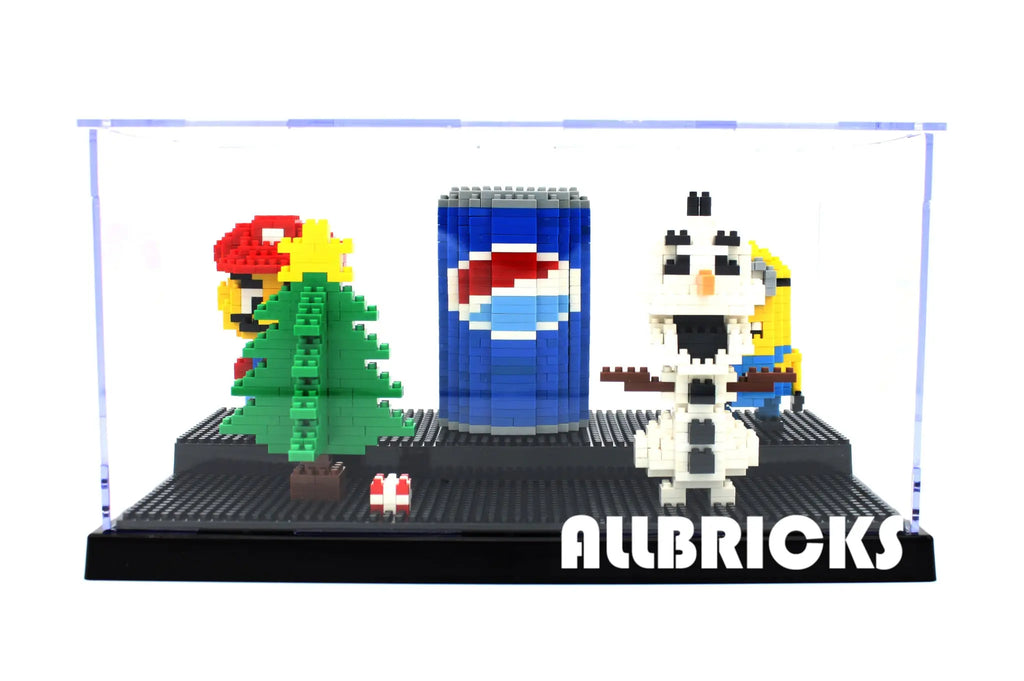 ALLBRICKS 2-Tier Nano Brick Acrylic Display Case