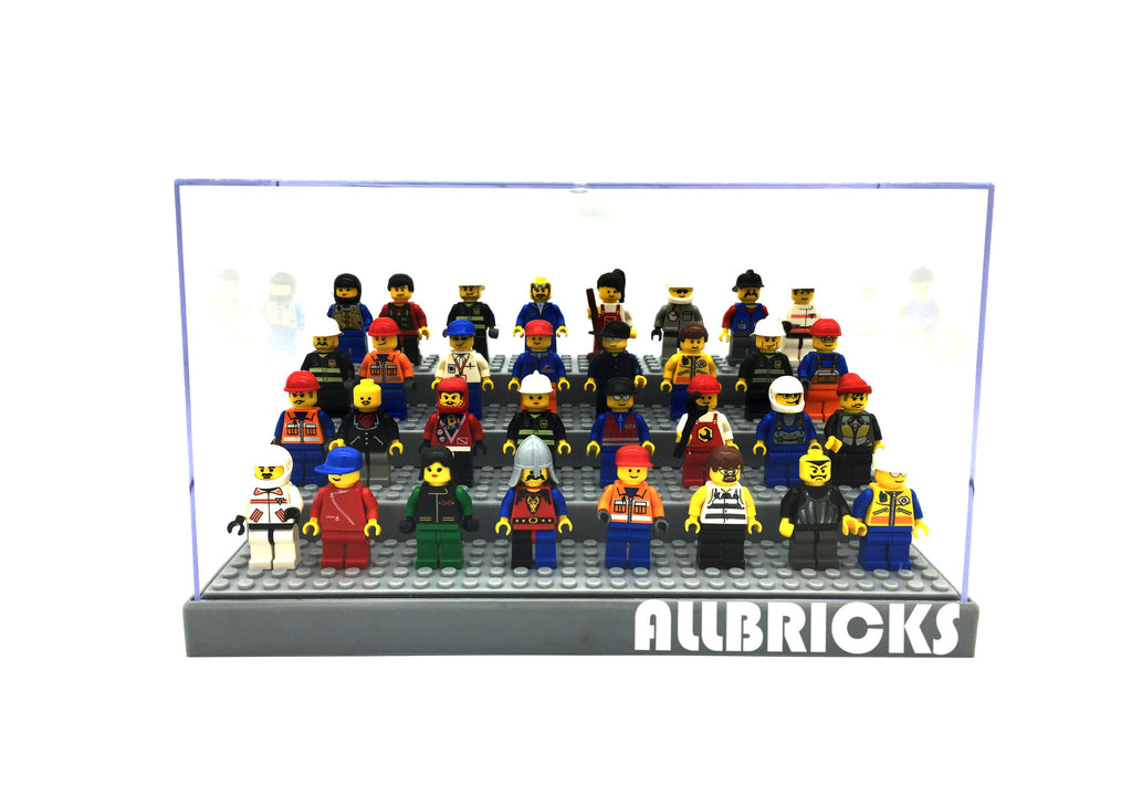 ALLBRICKS 4-Tier Minifigure Acrylic Display Case * For Minifigs With ...
